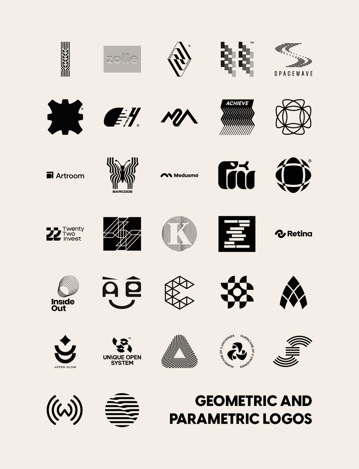 Geometric and Parametric Logo Ideas - Designbolts