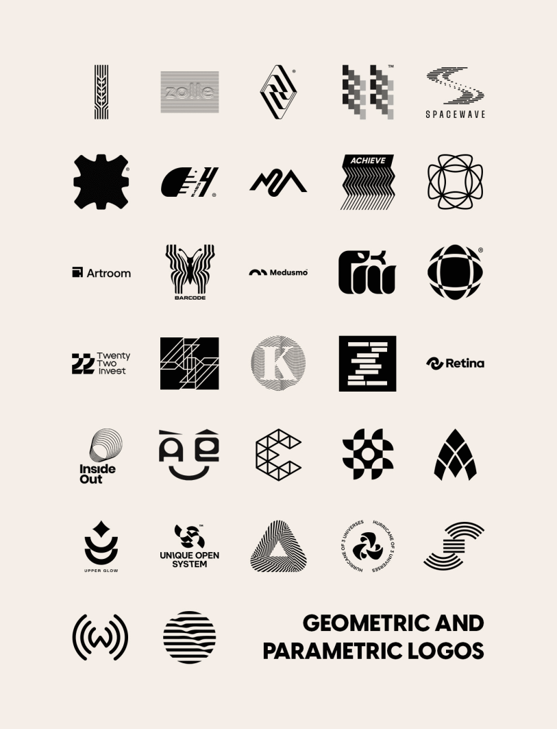 Geometric and Parametric Logo Ideas - Designbolts