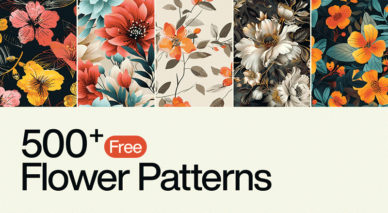 500 Free Flower Seamless Patterns for Your Design Projects - Designbolts