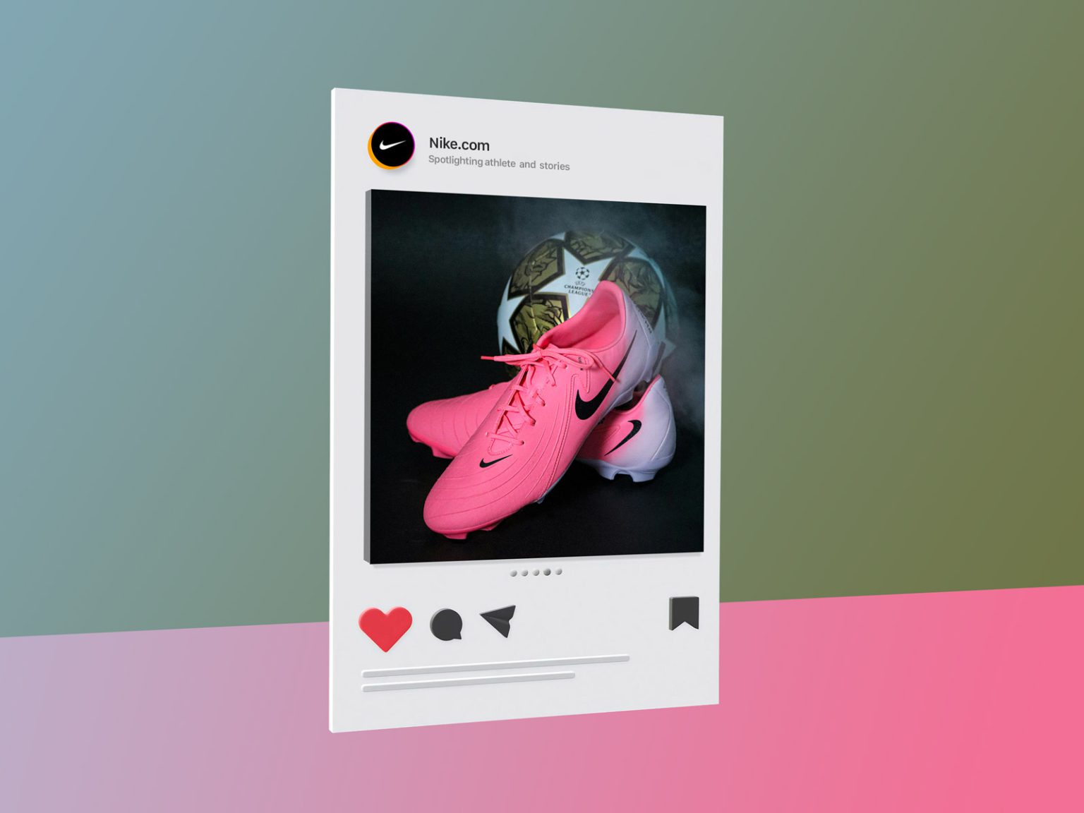 Free 3D Instagram Sponsored Ad Mockup PSD - Designbolts
