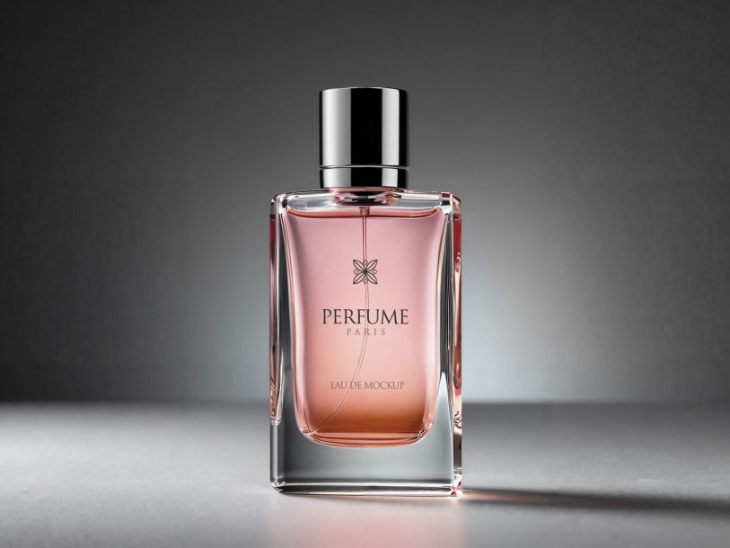 Free Perfume Bottle Label Mockup PSD - Designbolts