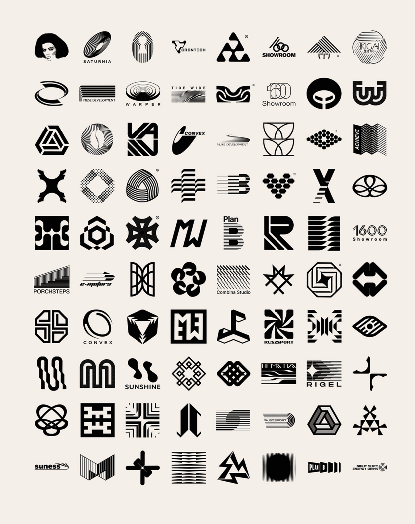 80 Geometric Logo Designs For Logo Practice - Designbolts