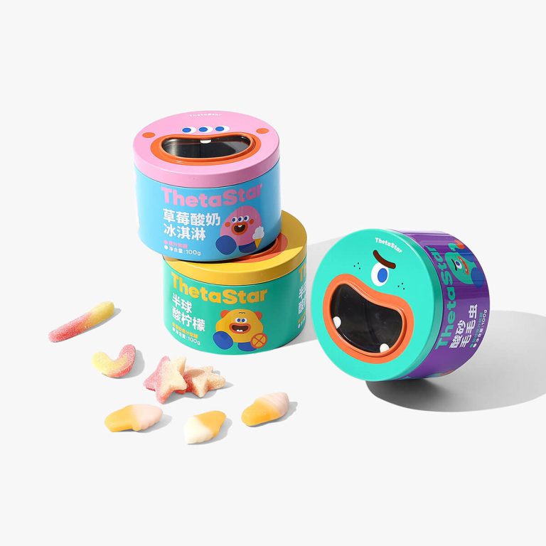 THETA STAR | A Playful Soft Candy Packaging Design for Kids - Designbolts