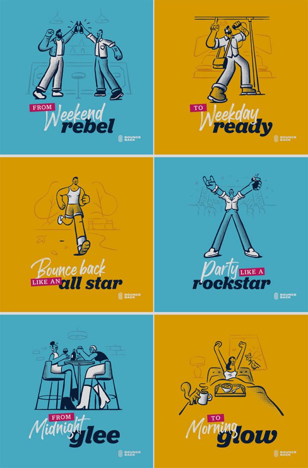 Bounce Back | Campaign & Brand Illustration Design - Designbolts