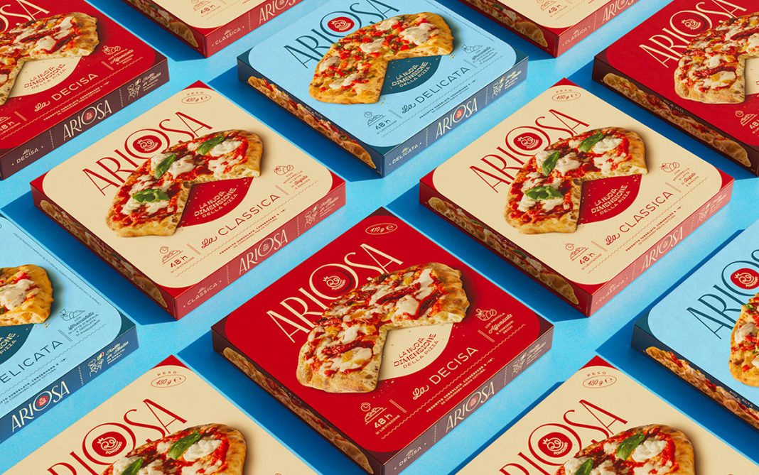 ARIOSA - The New Dimension of Italian Pizza Packaging Design - Designbolts
