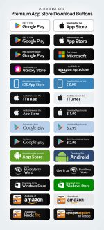 Get It On App Store / Google Play Badges For $4 - Designbolts