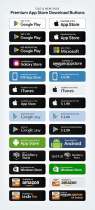 Get It On App Store / Google Play Badges For $4 - Designbolts