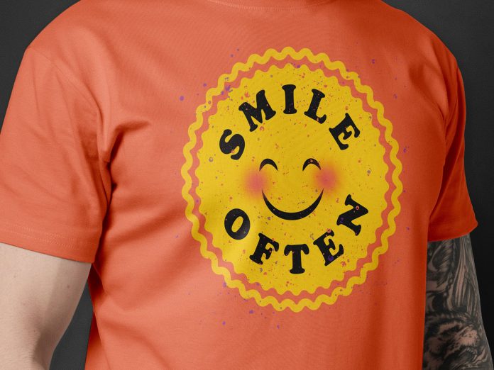 Smile Often T-Shirt Design Template For $29 - Designbolts
