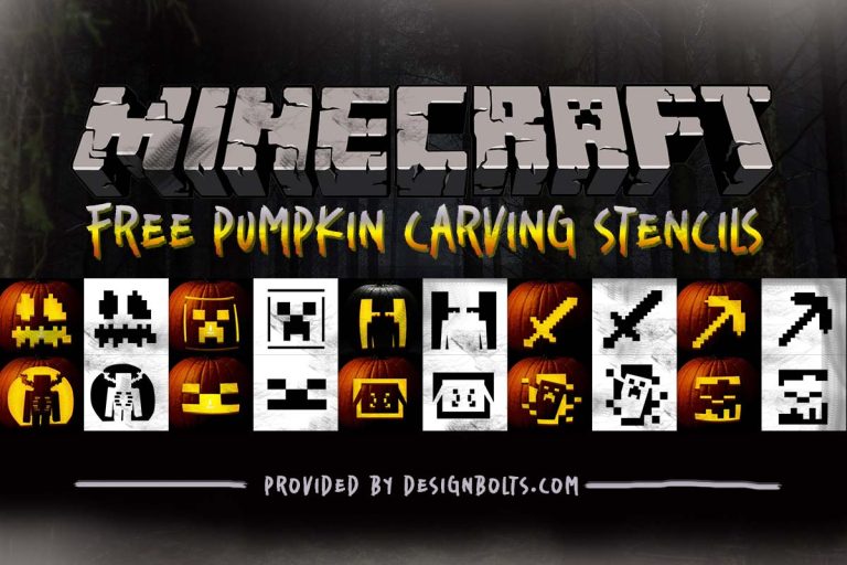 10 Free Minecraft Pumpkin Carving Stencils For Halloween 2025 - Designbolts