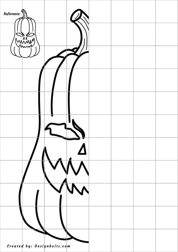5 Free Pumpkin Draw The Other Side Worksheets for Kids | Printable PDFs ...