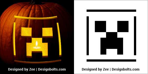 10 Free Minecraft Pumpkin Carving Stencils For Halloween 2025 - Designbolts
